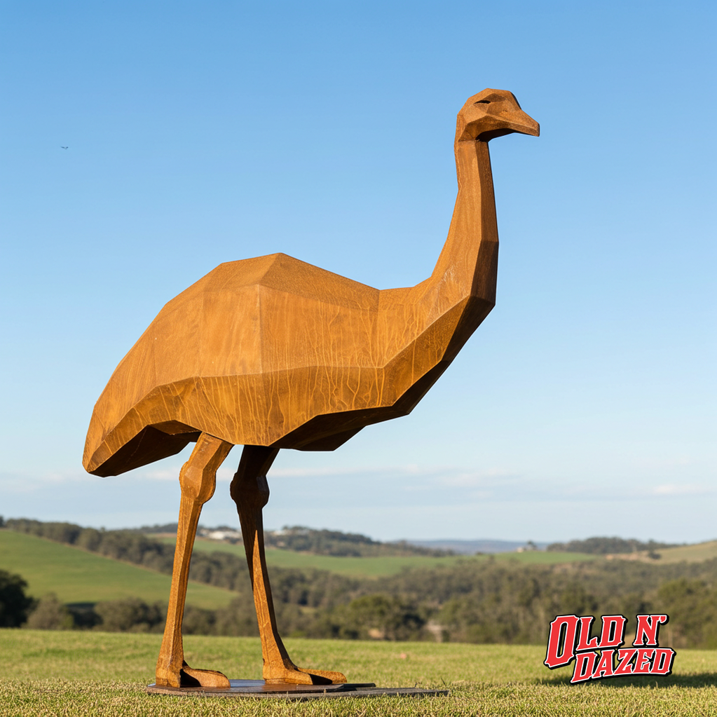 Low Poly Metal Emu Sculpture | Geometric Garden Art | Old n’ Dazed ...