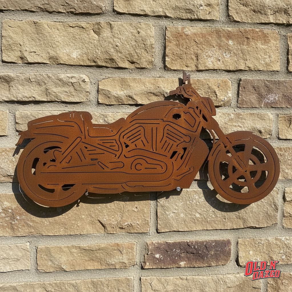Unique Motorcycle Wall Art Crafted from Metal | Shop Now – Old n Dazed