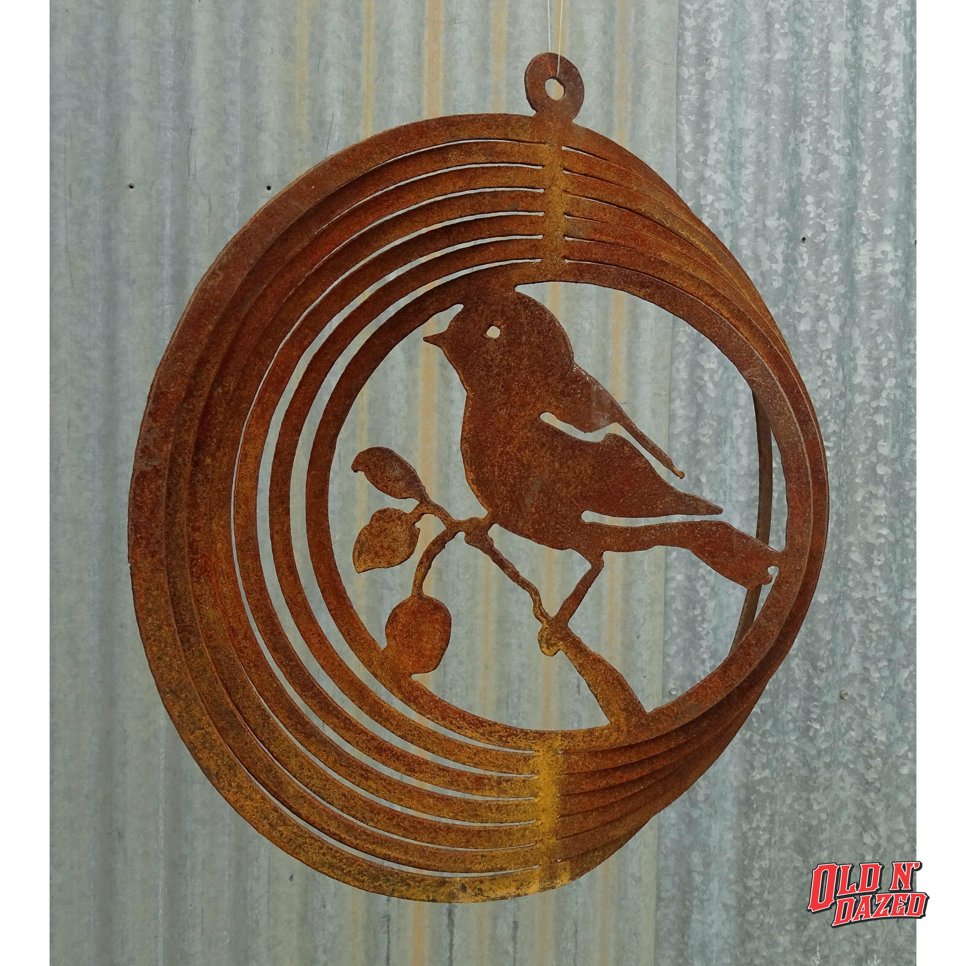 Bird on a Branch Metal Wind Spinner – Old n Dazed
