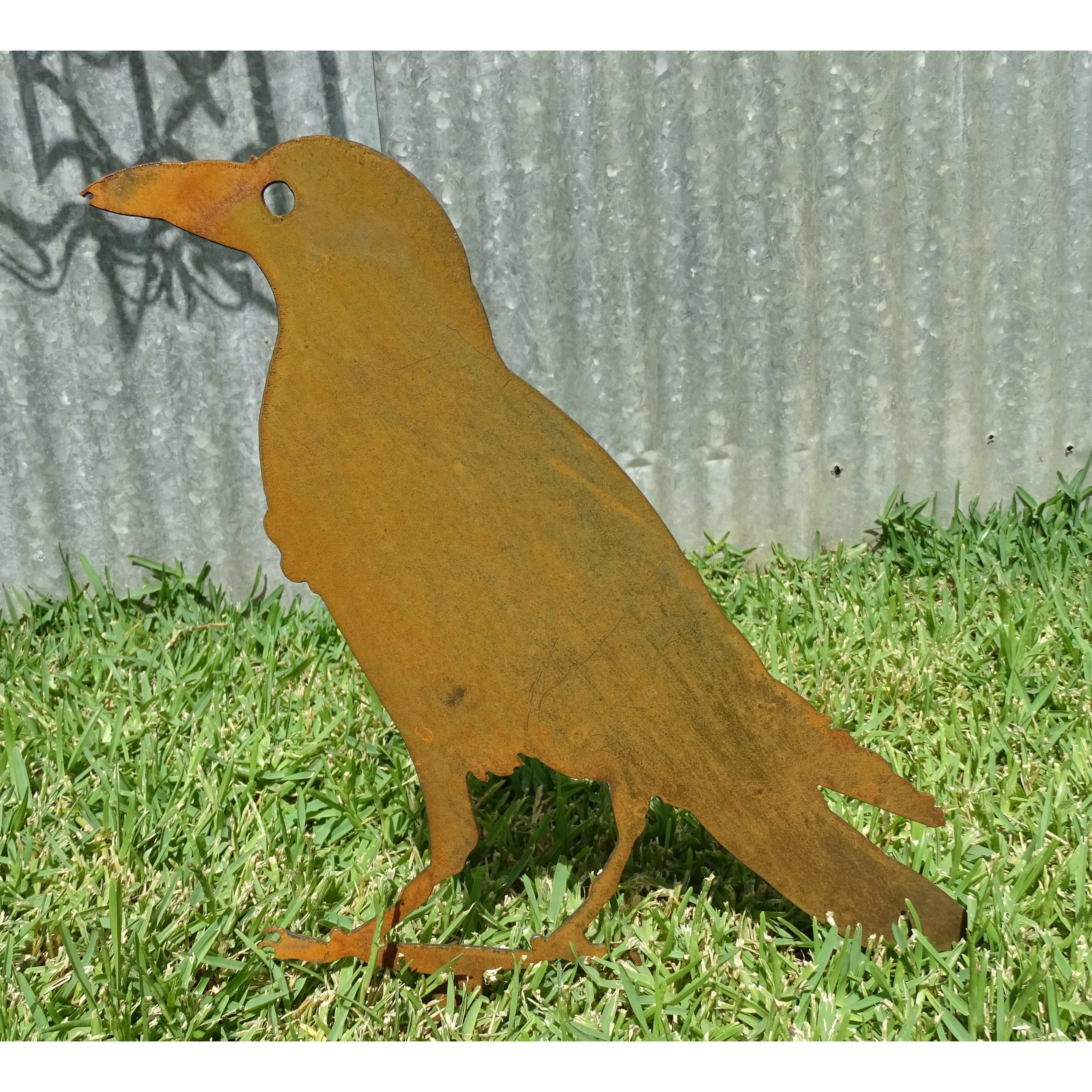 Crow Metal Garden Art Life Sized – Old n Dazed