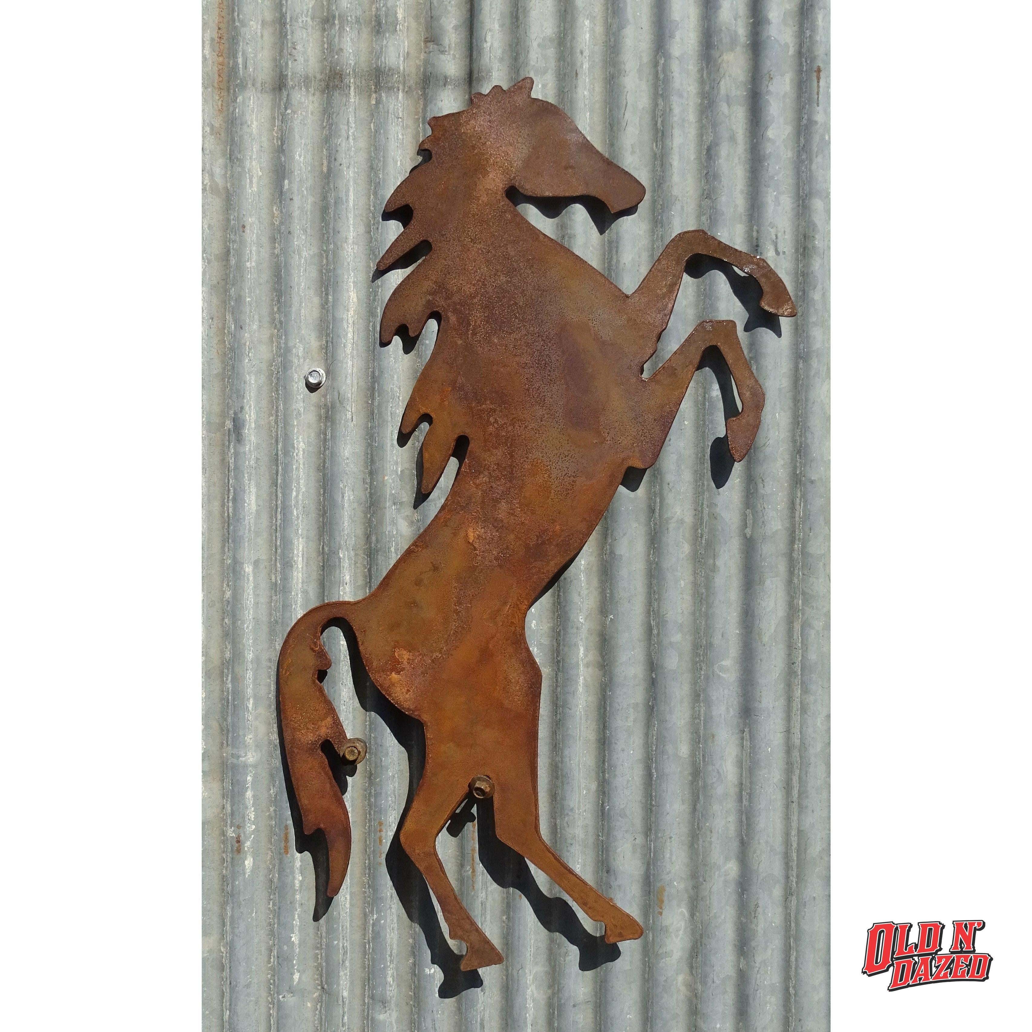 Rearing Horse Metal Wall Art – Old n Dazed