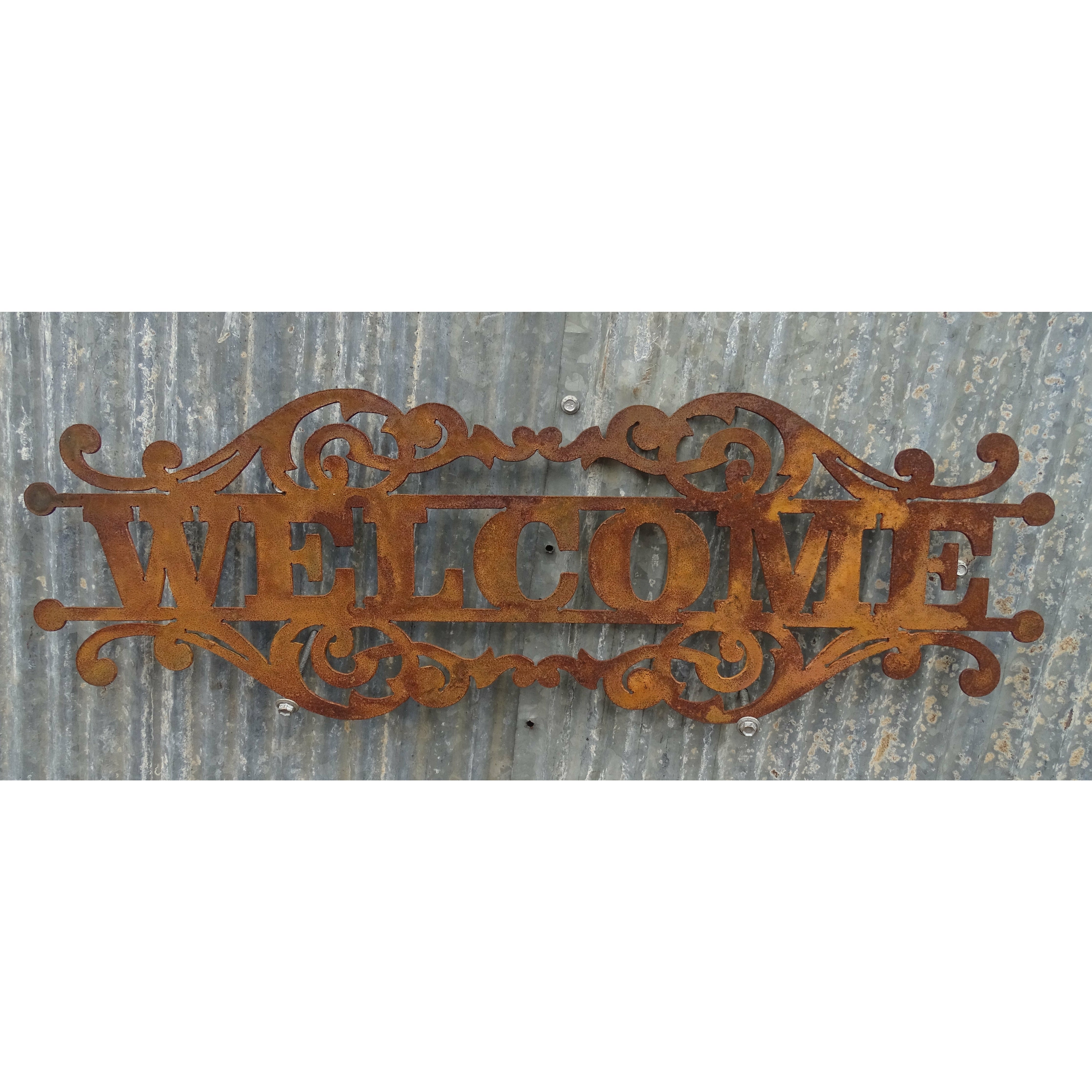 Welcome Sign (custom wording available) Metal Wall Art – Old n Dazed